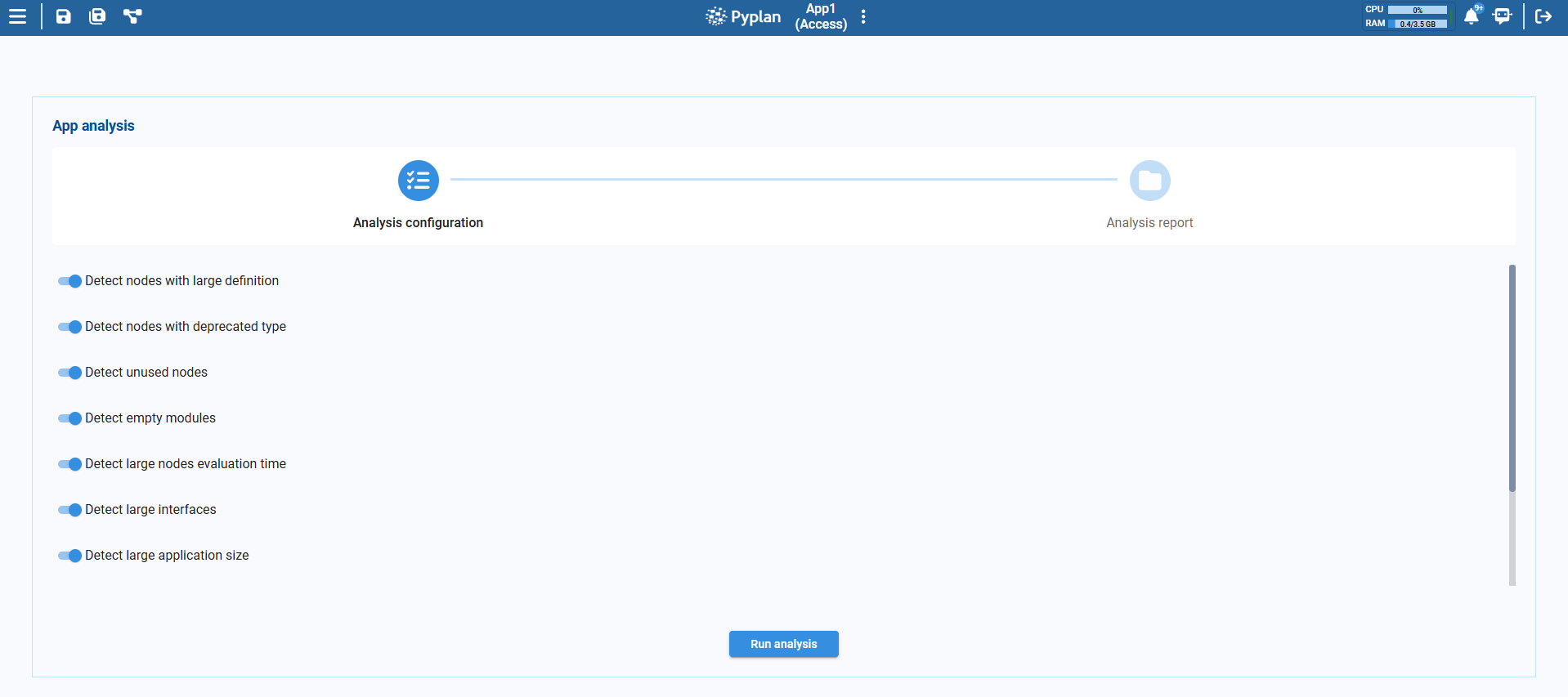 Application Analysis | Pyplan Knowledge Base
