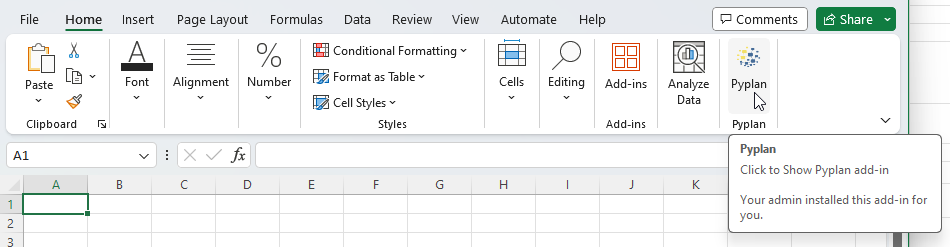 Office Addin | Pyplan Knowledge Base