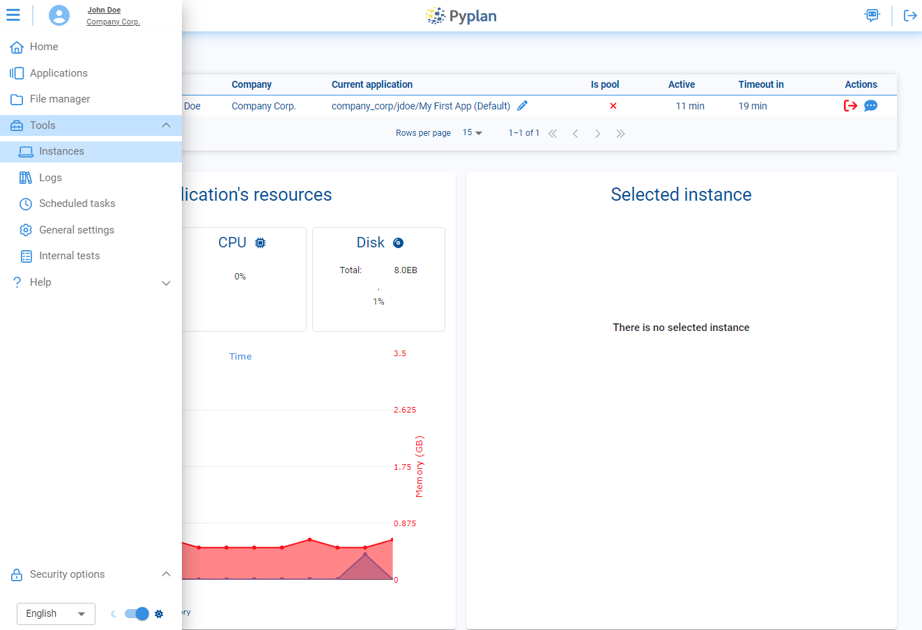 Instances | Pyplan Knowledge Base